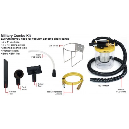 SCORPION PNEUMATIC HEPA MILITARY VAC KIT - NSN 4130-01-507-7013